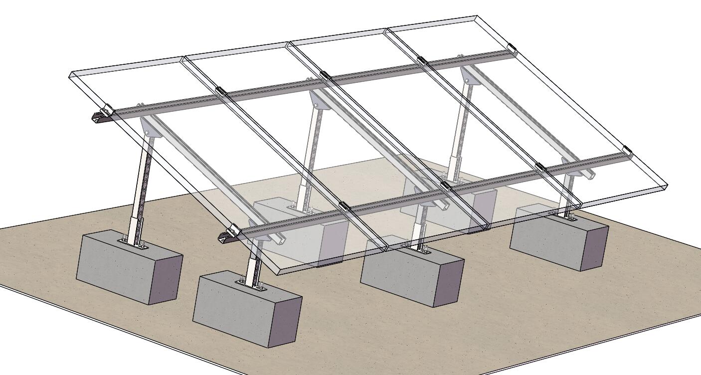 Solar Panel Triangular Mounting Structure for Flat Roof - Buy Solar ...